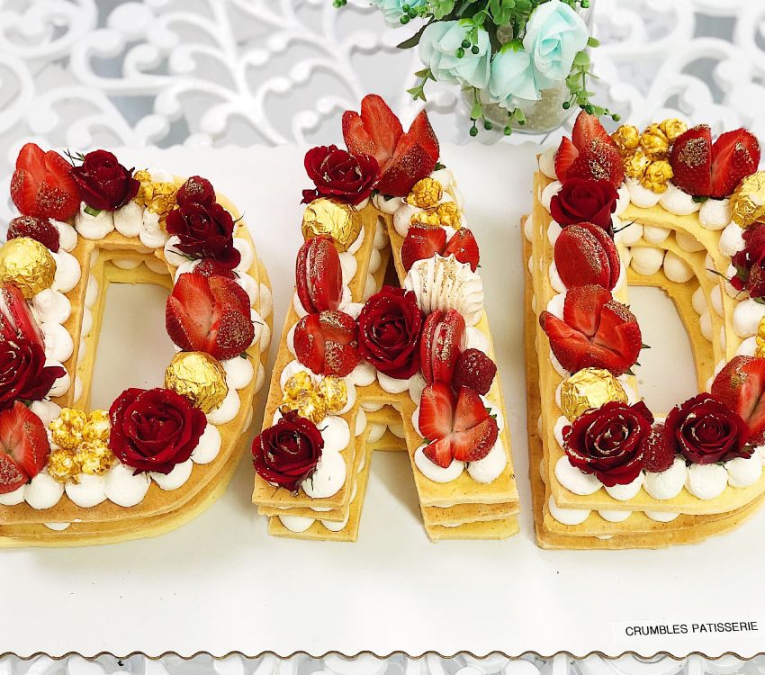 Letter Cakes – Crumbles Patisserie