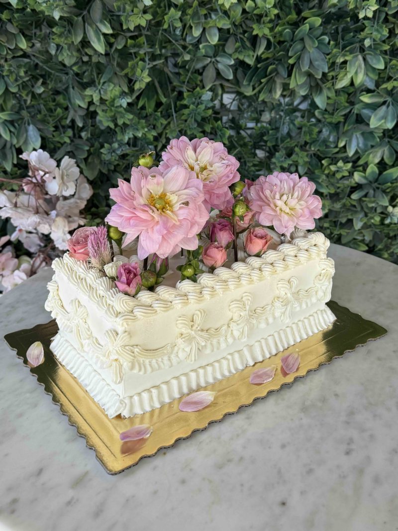 Floral Rectangle Cake – Crumbles Patisserie