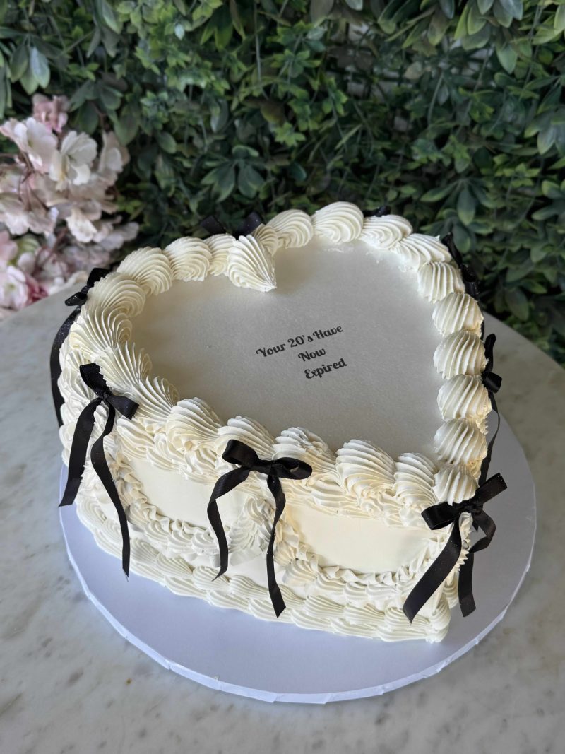 White & Black Burn Cake – Crumbles Patisserie